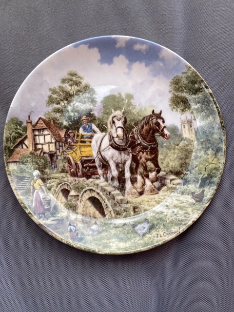 WEDGEWOOD ‘OFF TO WORK’ Collectors Plate BY JOHN L CHAPMAN 1988 (03) £0 ...