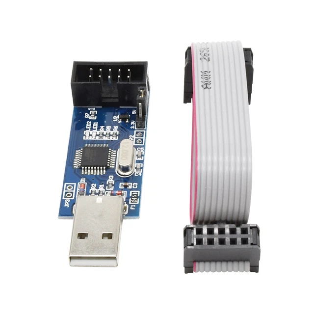 USBASP USBISP AVR Programmer Adapter ATMEGA8 10-Pin USB Cable ATMEGA128 ...