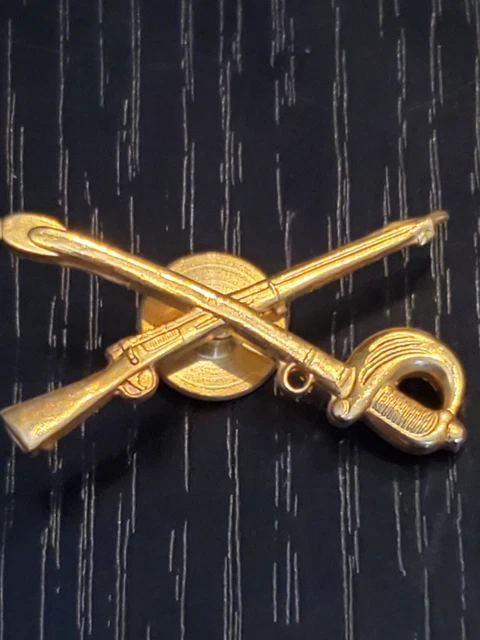 1930S WWII US Army Screw Post Cavalry Infantry Officer Collar Pin ...