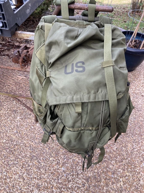 VINTAGE US ARMY Field Pack Combat Nylon Green Backpack with Frame ...