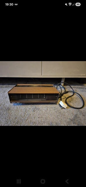 BELLING TANGO 3 Vintage Robust Metal 3kW Floor Fan Heater, Wood Effect ...
