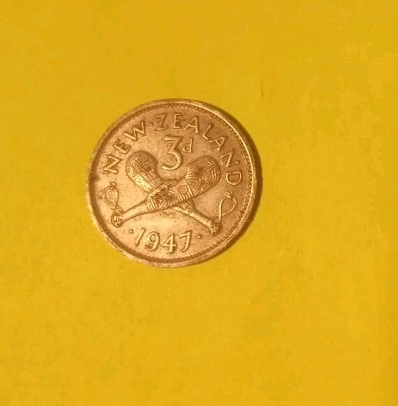 NEW ZEALAND 3D Three Pence 1947 (George VI) Coin. FreeP&P £2.85 ...