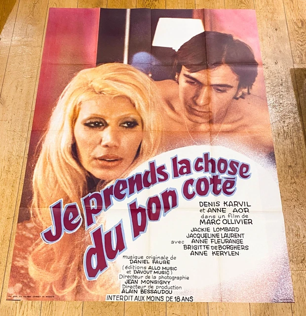 JE PRENDS LA CHOSE DU BON CÔTÉ Affiche cinéma 120x160 MICHEL GÉRARD ...