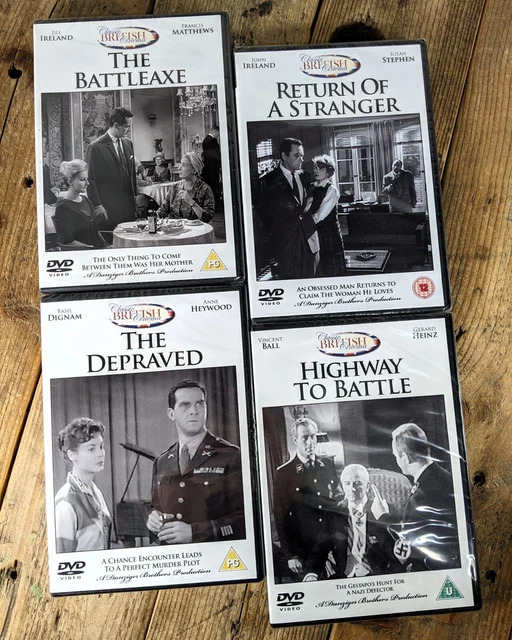 CLASSIC BRITISH CINEMA DVD Bundle x4: Battleaxe, Depraved, Return of a ...