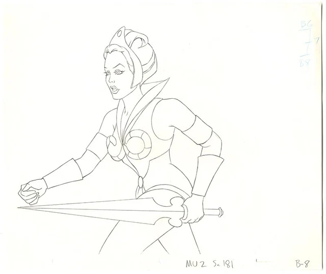 HE-MAN/SHE-RA MASTERS OF the Universe TEELA animation pencil art EUR 13 ...