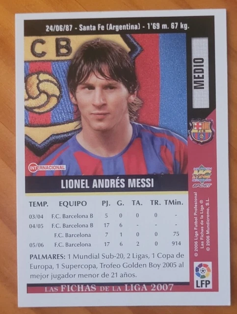 #19 LIONEL MESSI (F.c Barcelona) , Mundicromo 2006 2007 EUR 15,00 ...