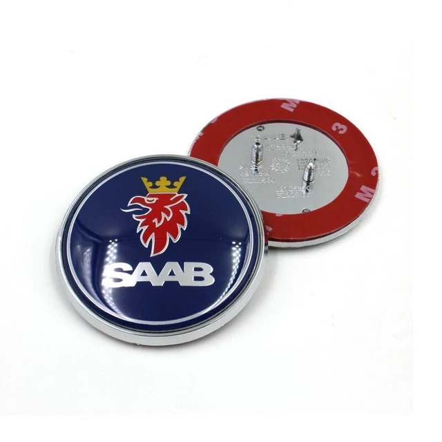 LOGO EMBLÈME SAAB 68 mm Bleu Foncée pour capot insigne sigle 9-5 9-3 ...