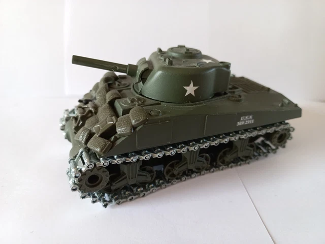 SOLIDO 1/50, CHAR Sherman M4A3 Canon Court surblindé, USA WW2, TBE (115 ...