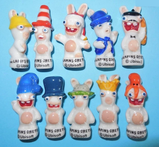SÉRIE COMPLÈTE DE 10 fèves les lapins crétins EUR 10,00 - PicClick FR