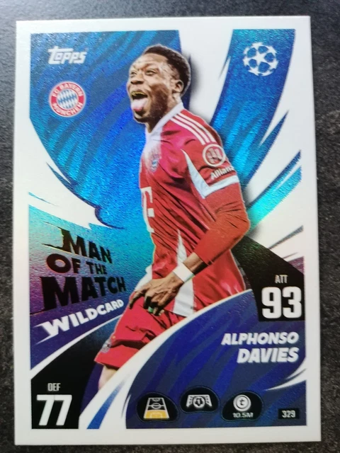 TOPPS MATCH ATTAX CL 2025-26 Nr. 329 Alphonso Davies Man of the Match ...