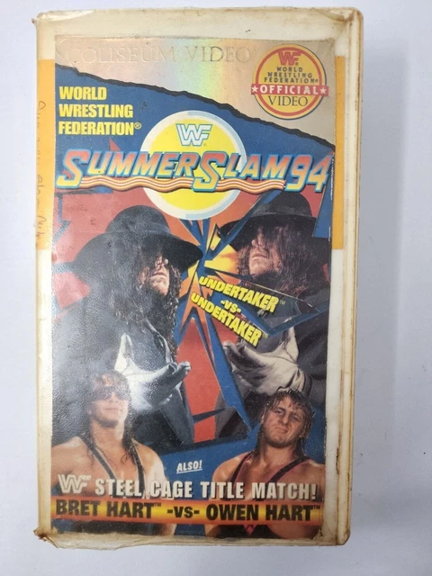 WWE WWF WRESTLING Summerslam 94 Coliseum VHS Undertaker Bret Owen Hart ...