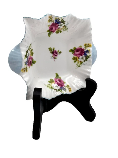 SHELLEY PIN DISH "Pink Roses/Blue Edged" - Made in England c.1950 $50. ...