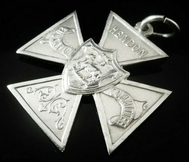 STERLING SILVER POCKET Watch Fob Medal, Hendon Education, Joseph Moore ...