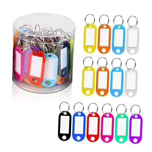 KEY LABELS, 50 Pcs Key Tags with Ring and Label Window, Key 50 Pcs ...