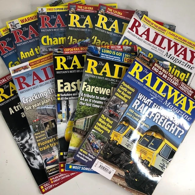 THE RAILWAY MAGAZINE Bundle Job Lot - 11 back issues August 2021 - July ...