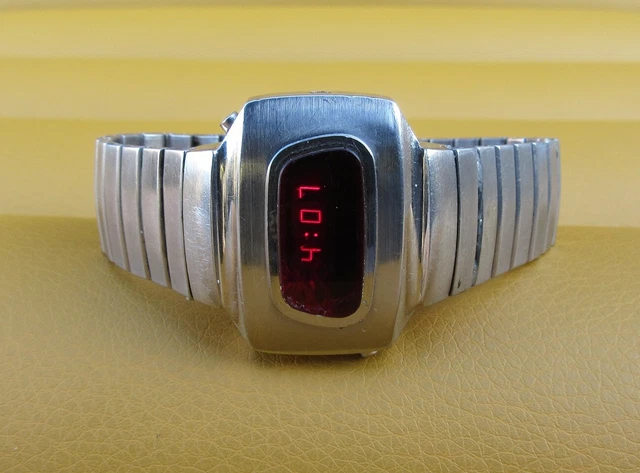 MEN'S SS 1976 WITTNAUER POLARA LED Digital Retro Time computer Quartz ...