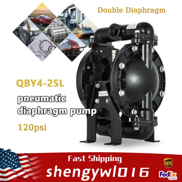 35GPM PNEUMATIC DUAL Diaphragm Pump Air-Operated Waste Oil Transfer ...