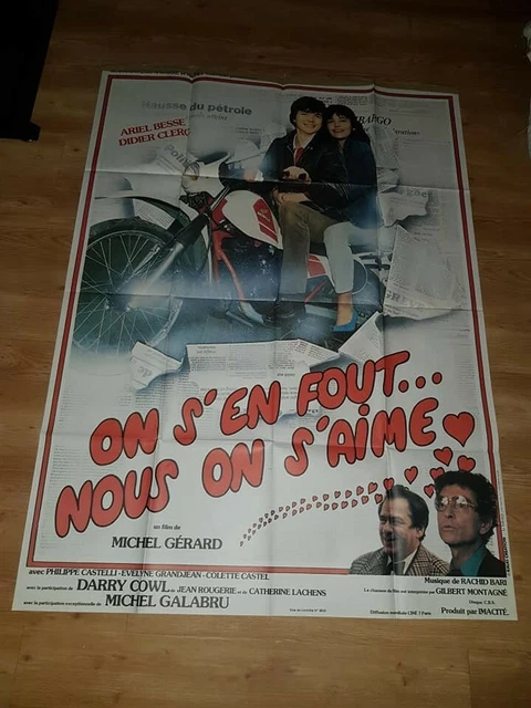 AFFICHE DE CINÉMA d'époque: ON S'EN FOUT NOUS ON S'AIME de 1982 (120x160cm) EUR 10,00 - PicClick FR