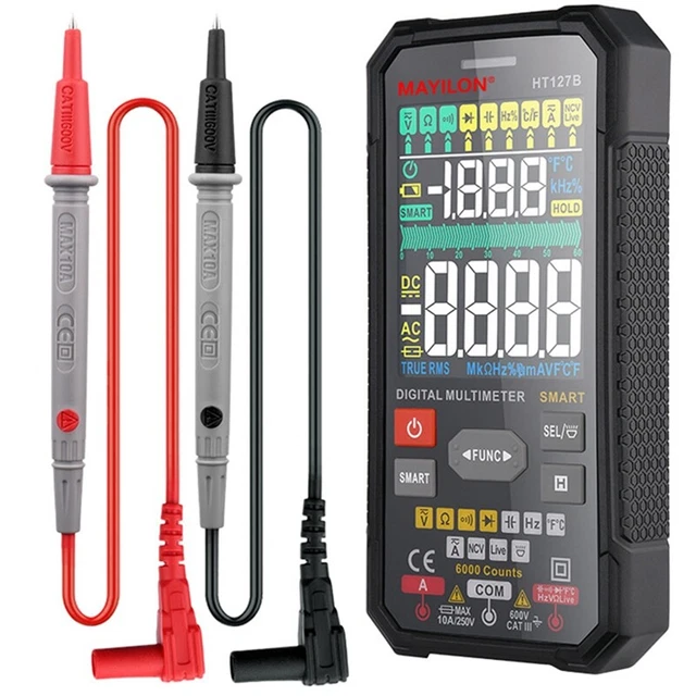 HT127B DIGITAL MULTIMETER 6000 Counts Universal Meter Car Range True ...
