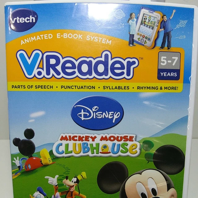 DISNEY'S MICKEY MOUSE Clubhouse Vtech V.Reader Animated E Book. Age 5-7 ...