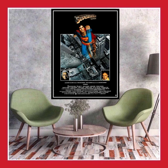 REPRO TOILE PHOTO Affiche Deco Superman 1978 Cinema Sortie Film Movie ...