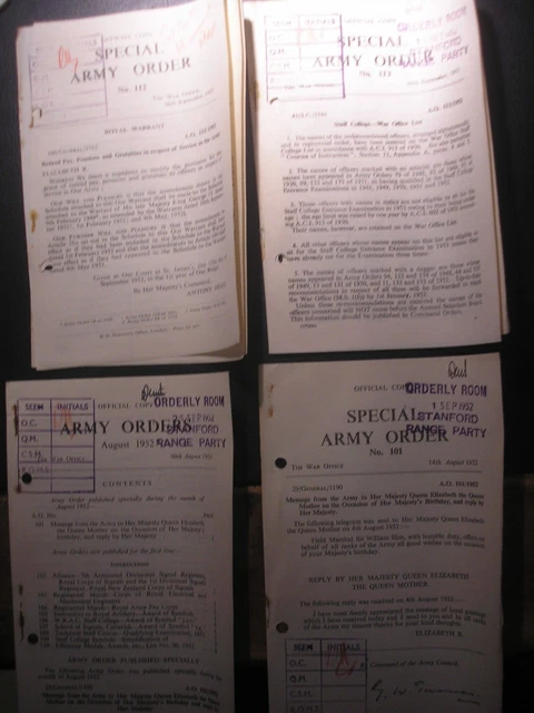 BRITISH ARMY ORDERS Pamphlets 1952 Cold War Military History ...