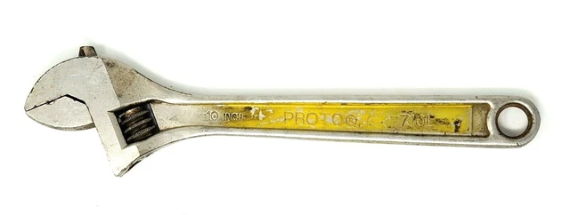VINTAGE PROTO TOOL 10" 710L Professional Click-Stop Adjustable Wrench U ...