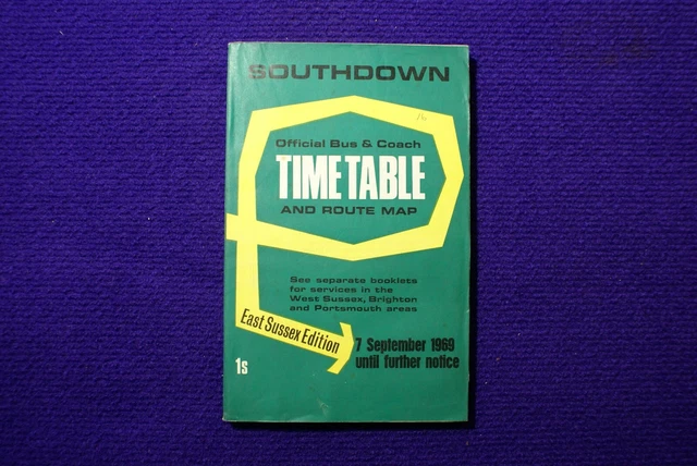 SOUTHDOWN BUS COACH Transport Timetable Route Map East Sussex Edition 7 ...