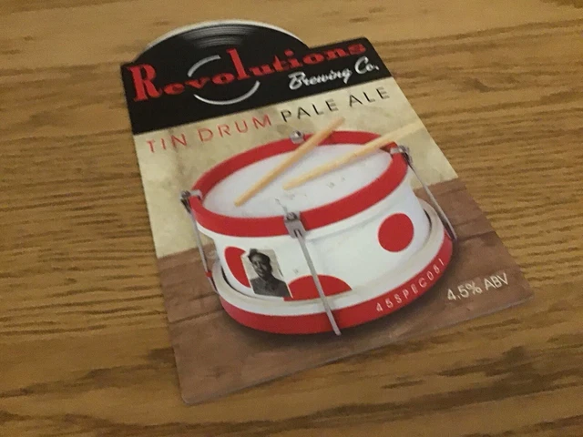REVOLUTIONS BREWING TIN Drum Music Band Beer Pump Clip £5.42 - PicClick UK