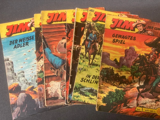 LEHNING: 7 X JIM der COWBOY Comic Hefte ab Band 1 (60er Jahre) [4030 ...