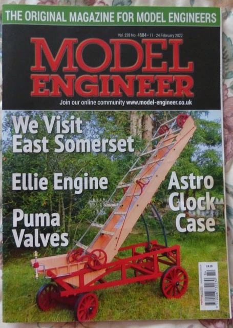 MODEL ENGINEER MAGAZINE, FEB 2022,Vol.228 No.4684 ELLIE ENGINE,RANSOMES ...
