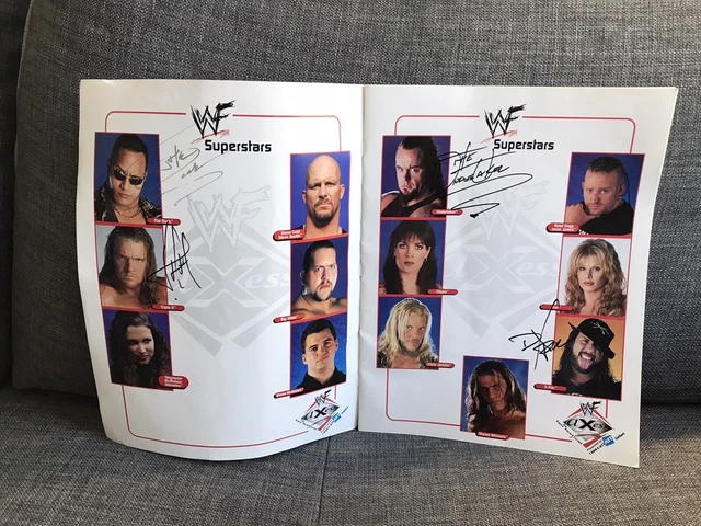 WWF WRESTLEMANIA 2000 Official Autograph Program Signed By ROCK HHH ...