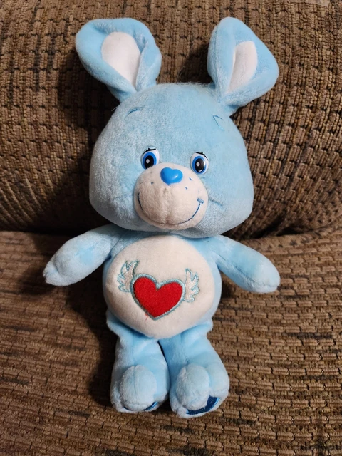 CARE BEAR COUSINS Swift Heart Rabbit Blue Plush 10” 2004 No Tush Tag £ ...