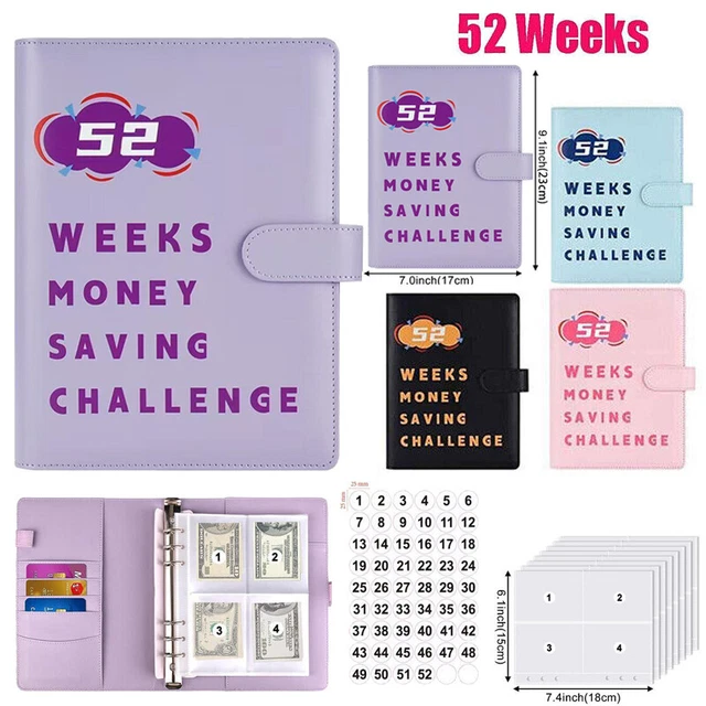 52 WEEK MONEY Savings Challenge Binder Money-Saving Organizer Budget ...