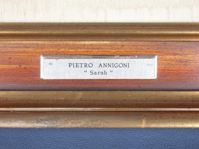 PIETRO ANNIGONI CARRÉ Œuvre Sarah Sur Argent 800 Avec Signature Et ...