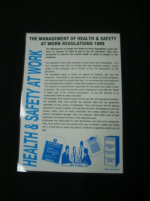 A3 HEALTH & Safety Poster -Management Notice Management Poster ...