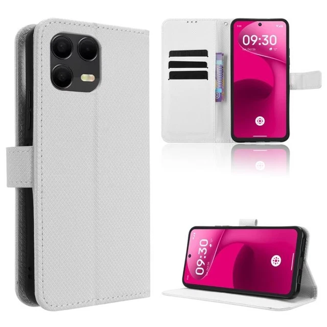 FOR T-MOBILE REVVL 8 Pro 5G Diamond Texture Leather Phone Case Cover ...