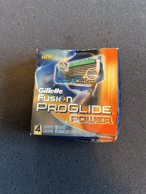 GILLETTE FUSION PROGLIDE Power Razor Blades, 4 Cartridges New (READ) £5 ...