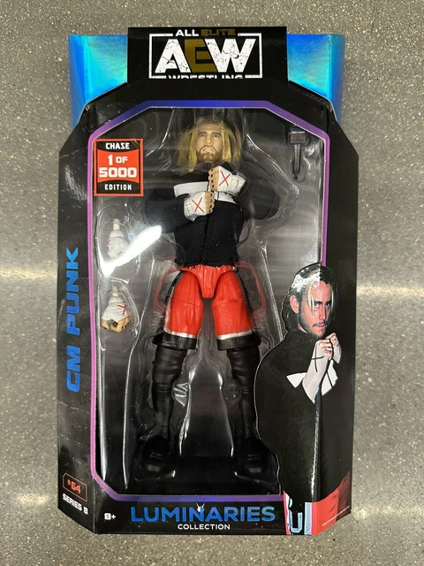 FIGURINE ARTICULÉE AEW Jazwares CM PUNK Luminaries Collection Chase ...