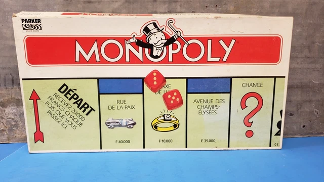 FRENCH MONOPOLY BOARD Game Le Celebre Jeu De Societe 1985 Vintage $24. ...
