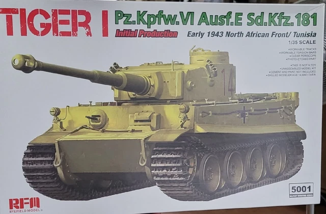 RYEFIELD MODELS TIGER 1 Pz.Kpfw. V1 Ausf.E Sd.Kfz.181 1/35 Scale No ...