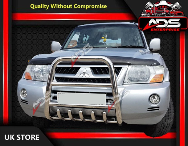 MITSUBISHI SHOGUN BULL Bar Front Bumper Push Grille Nudge A-Bar 2000 ...