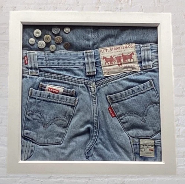 LARGE WALL ART picture | Denim Levi’s Jeans handmade montage Levi's ...