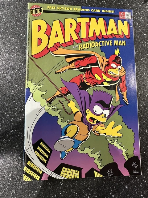 BARTMAN COMIC ISSUE # 3 Bongo Comics Simpsons US With Trading Card 1994 ...