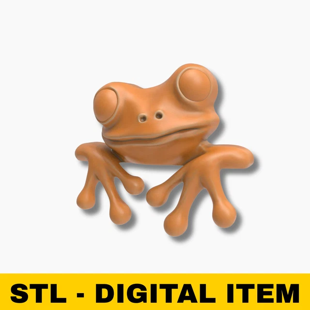 CUTE FROG WALL Art STL File 3D Printable Fun Model for Resin or FDM ...
