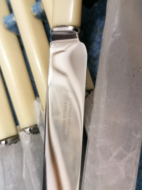 JOSEPH RODGERS & Sons Ltd Sheffield boxed 6 x Dinner Table & Dessert ...