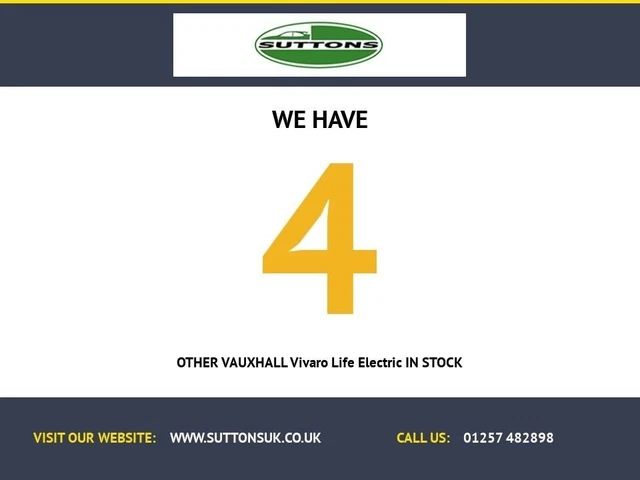 2024 VAUXHALL VIVARO Life 75kWh Combi XL MPV 5dr Electric Auto LWB (9 Seat, 7.4k £26,495.00 ...