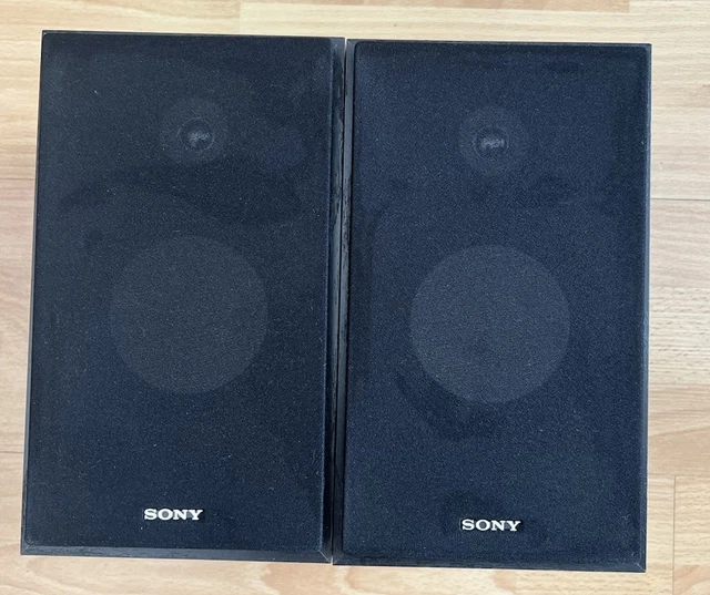 Pair Of Sony Ss Cbx77 Bookshelf Speakers In Black 50 Watts 2x25w 6Ω Ohms £2504 Picclick Uk
