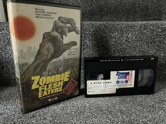 PRE CERT VHS Zombie Flesh Eaters Rare Blue First Release X Cert Video ...