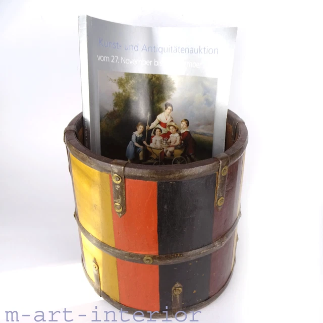 ANTIKER HOLZEIMER FIRKIN Barrel Colonial CONTAINER Bucket Wood 19. JH ...